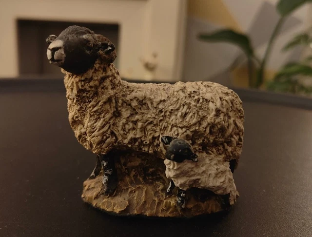 VINTAGE COLLECTABLE STEF , Handmade In UK, Sheep Figure with Lamb. £30. ...