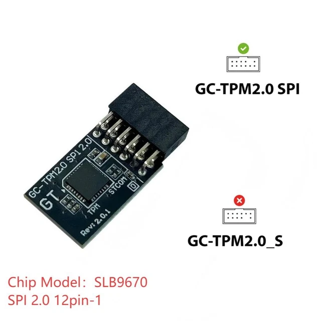 FOR GIGABYTE GC-TPM2.0 SPI 2.0TPM Module (12Pin12-1) SPI Trusted ...