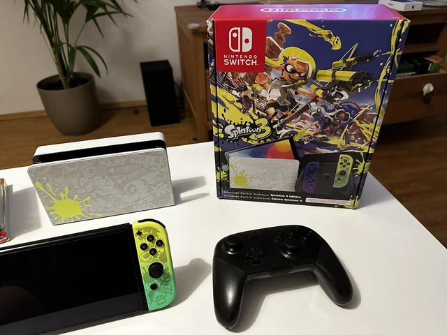 NINTENDO SWITCH CONSOLE Splatoon 3 Limited Edition OLED Model 64GB ...