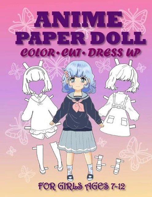 ANIME PAPER DOLL for Girls Ages 7-12 by Mila Albeni Paperback Book EUR ...