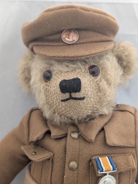 MERRYTHOUGHT LEST WE Forget Soldier Bear - 35cm Blond - Handmade in ...