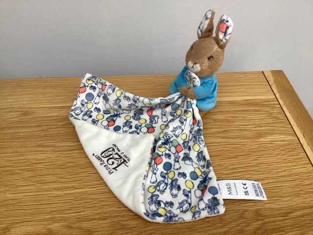 M&S PETER RABBIT Bunny Comforter Baby Blankie Soft Toy 120 Years Of ...