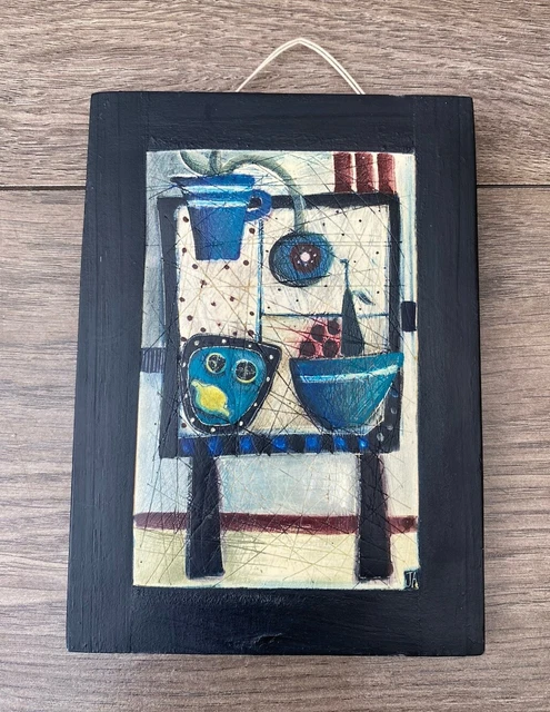 JANE ARKWRIGHT MID Century Modernist STILL LIFE WITH PEARS Painting On ...