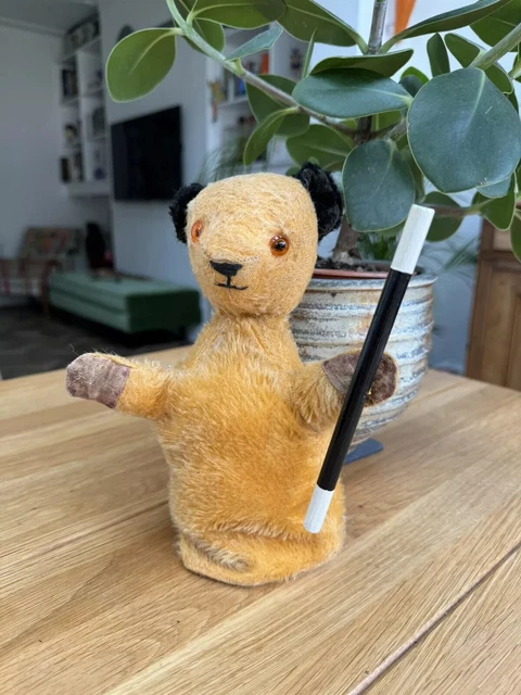 ORIGINAL 1950'S VINTAGE SOOTY HAND PUPPET Chad Valley (straw head ...
