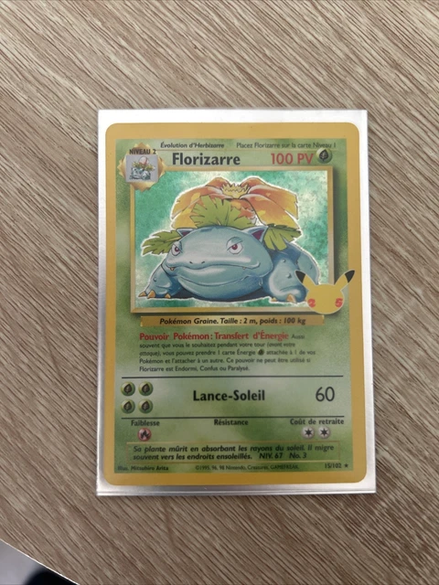 CARTE POKÉMON FLORIZARRE 15/102 Set de Base - 25 Ans Célébrations EUR ...