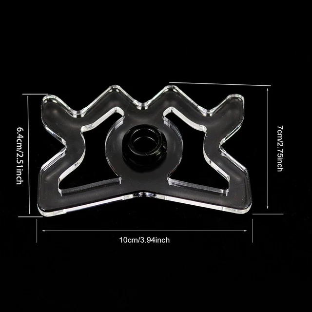 BILLIARD CUE BRIDGE Head Crown Shape Clear Acrylic for Snooker and Pool ...