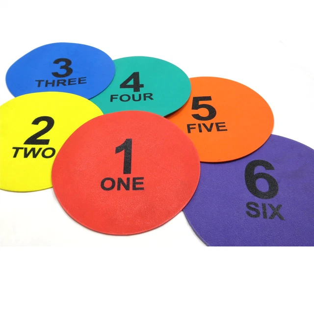 SEQUENCE NUMBERED MARKER Circle Numbered 1 To 6 Set Of 6 Agility sequence-numbered-marker-circle-numbered-1-to-6-set-of-6-agility