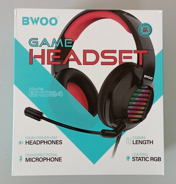 BWOO GAMING HEADSET BX024 w/ Omni-Directional Microphone (New) £20.00 ...