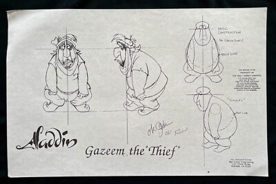 ALADDIN MODEL SHEET GAZEEM THE THEIF Disney ANIMATION Research PRINT 1 ...