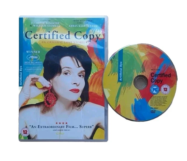 CERTIFIED COPY DVD -Juliette Binoche, William Shimell 2010 Romantic Drama Film EUR 4,71 ...