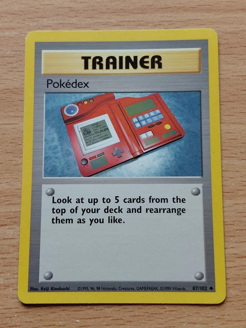POK MON TRADING CARD Game TCG Trainer Pok dex Base Set 87 102 1999 POK MON TRADING CARD Game TCG Trainer Pok dex Base Set 87 102 1999