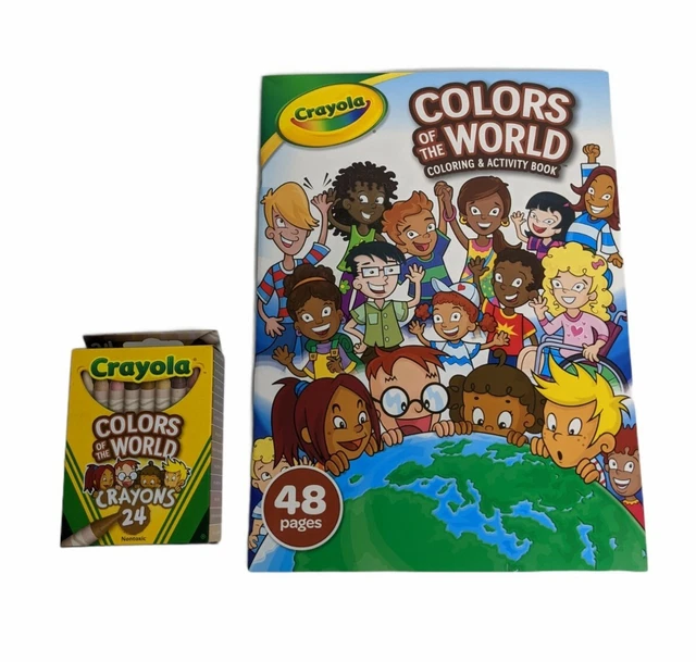CRAYOLA COLORS OF the World Multicultural Crayons 24 Pack & Activity ...