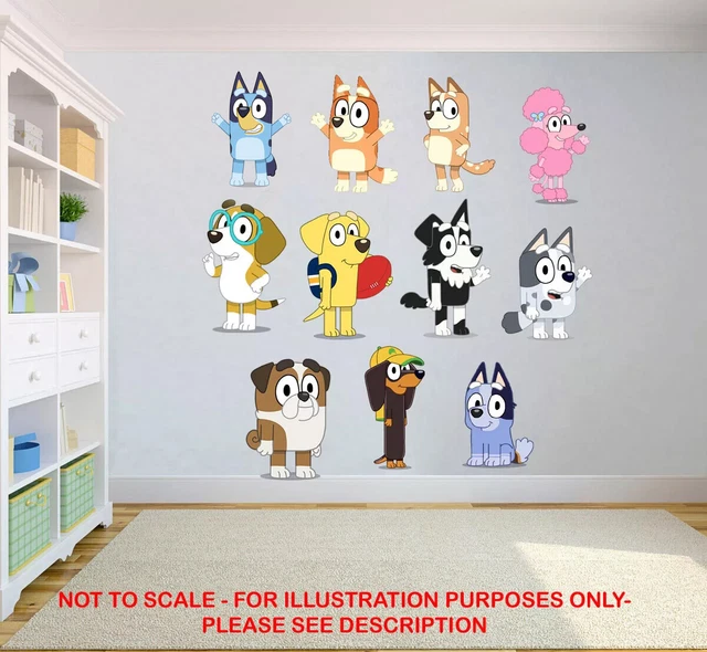 BLUEY WALL STICKERS High Quality Images Childrens Kids Boys Girls ...