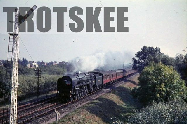 35MM SLIDE BR British Railway Steam Loco 70020 Class Britannia Saxilby ...
