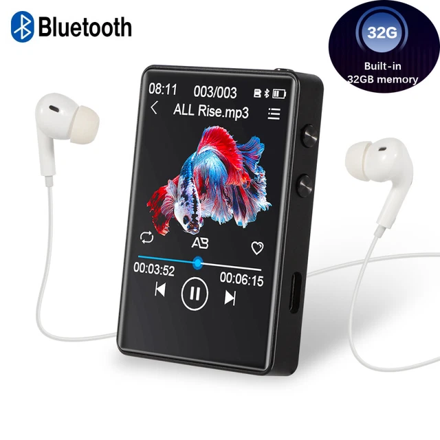 2.4& 32 GB MP3-Player mit Bluetooth 5.0 Full Touchscreen MP4-Musik ...