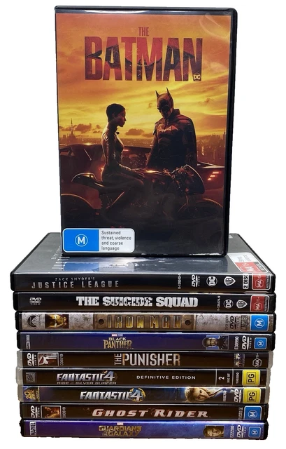MARVEL DC COMIC Book Movies 10 DVD Lot Batman Iron Man Fantastic 4 ...