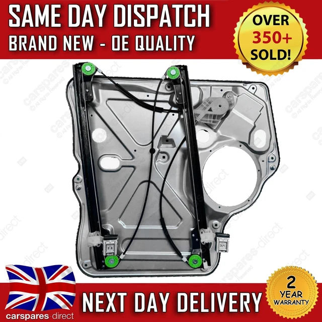 VW TRANSPORTER T5 / Mk5 Window Regulator Front Right Drivers W/ Panel ...
