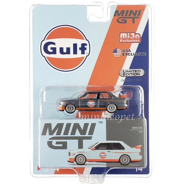 MINI GT MGT00314 BMW M3 E30 GULF LIVERY 1/64 DIECAST MODEL CAR Chase ...