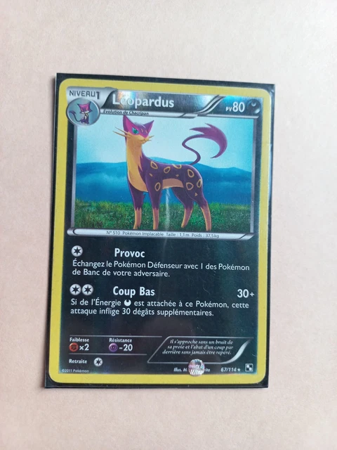 CARTE POKEMON LÉOPARDUS 67/114 Noir Et Blanc Reverse Fr EUR 2,00 ...
