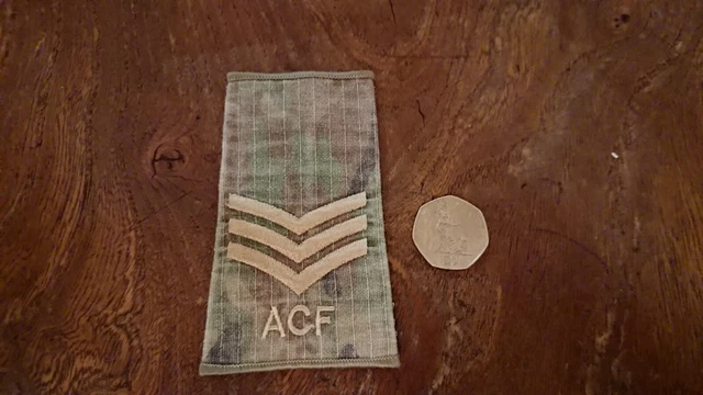 BRITISH ARMY ACF Army Cadet Force MTP Sergeant rank slider £3.00 ...