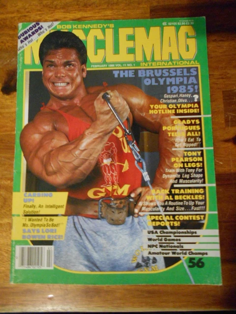 MUSCLEMAG BODYBUILDING MUSCLE magazine RICH GASPARI/Steve Reeves 2-86 £ ...