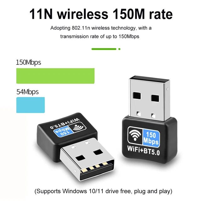 150MBPS USB ETHERNET WiFi Dongle Free Driver Mini USB Network Card for ...