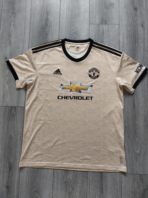 MANCHESTER UNITED SHIRT Extra Large Gold Away Kit 2019 2020 Adidas ...