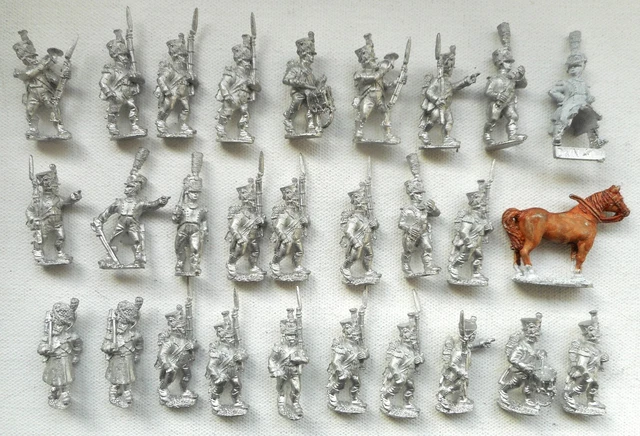 27 28MM NAPOLEONIC Polish Vistula Legion in Shako. Front Rank Metal ...