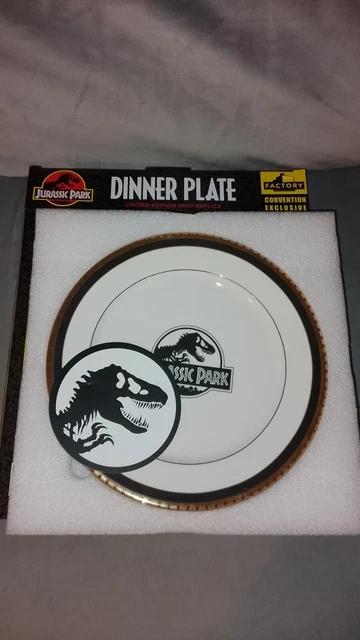 JURASSIC PARK MOVIE Limited Edition Prop Dinner Plate & Acrylic ...