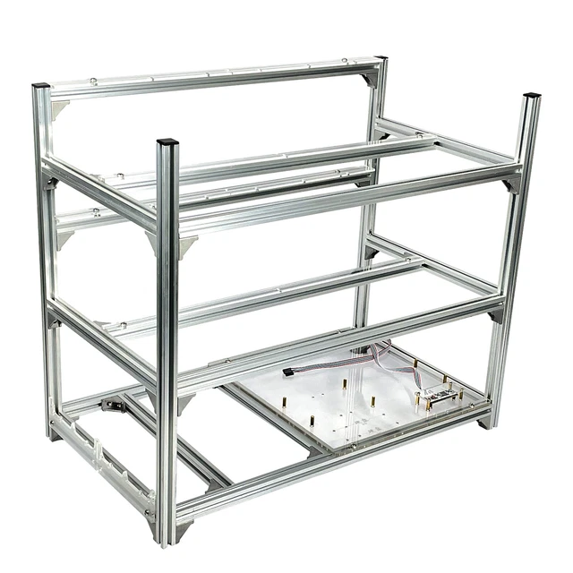 OPEN AIR MINING Rig Frame 12GPU FOR Coin Aluminum Computer Case US NEW ...