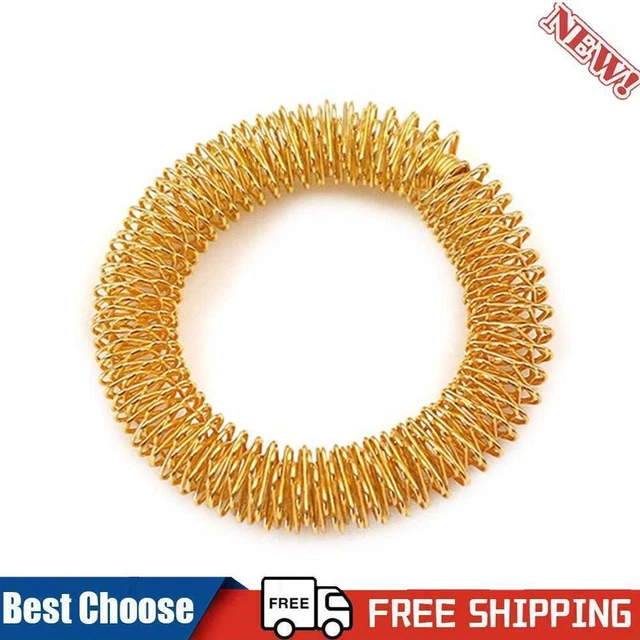 ACUPRESSURE WRIST MASSAGE Rings Pain Therapy Chinese Circulation (Gold ...