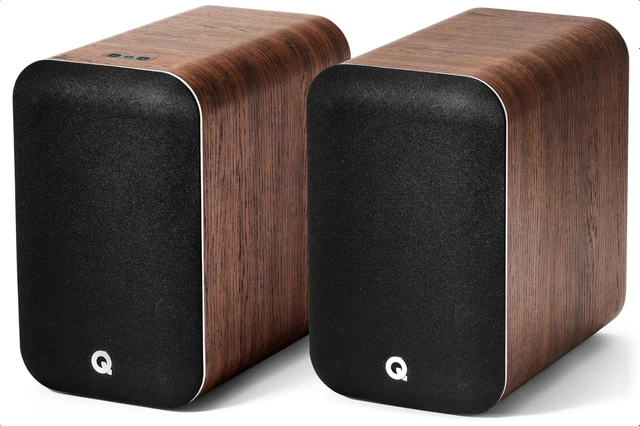 Q ACOUSTICS M20 Bluetooth Wireless Speaker System, Pair, 130W, Walnut ...