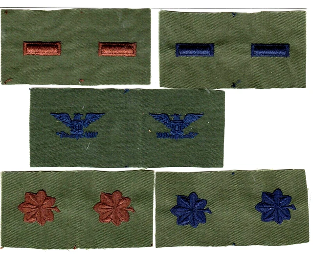 USAF PATCH (CIRCA 1980s) OD Flight Suit Ranks (2nd Lt, 1st Lt, Maj ...