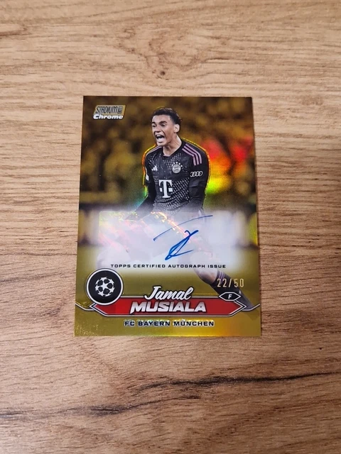TOPPS UCC STADIUM Club Chrome 2023/24 Jamal Musiala Autograph 22/50 ...