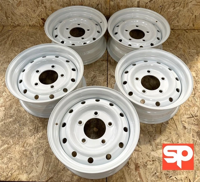 FOR LAND ROVER Defender 90 5 x Heavy Duty Wolf Style White Wheel 16x6.5 ...