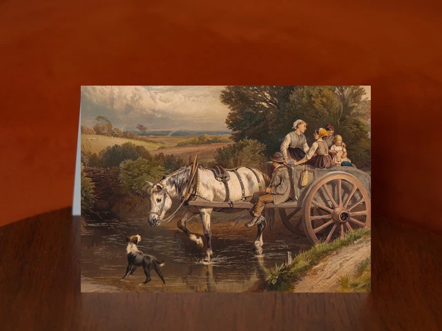 CROSSING THE BROOK by George Rowney - A5 Art Print Greeting Card £1.80 ...