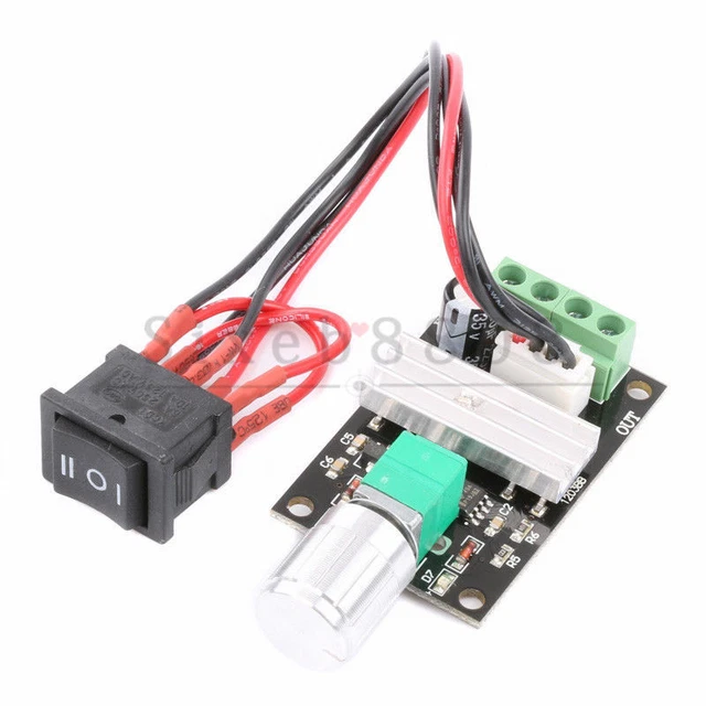 PWM DC MOTOR Speed Controller 6V 12V 24V 3A Adjustable Normal-Reverse ...