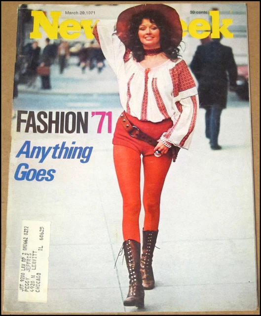 3/29/1971 NEWSWEEK MAGAZINE Fashion '71 Israel Golda Meir Elmore Smith ...