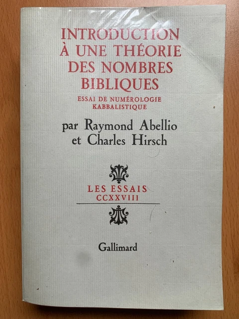 INTRODUCTION À UNE théorie des nombres bibliques - Numérologie Kabbalistique EUR 60,00 - PicClick FR