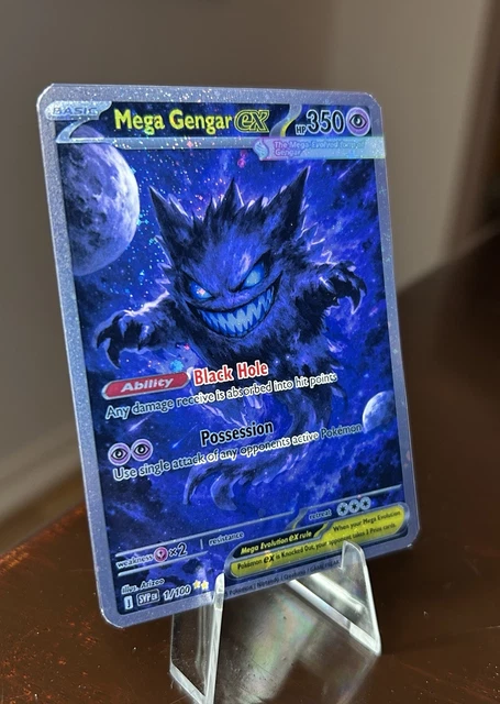 POKÉMON TCG MEGA Gengar Ex Custom Made - Fan Art Holo Card, “Cosmos ...