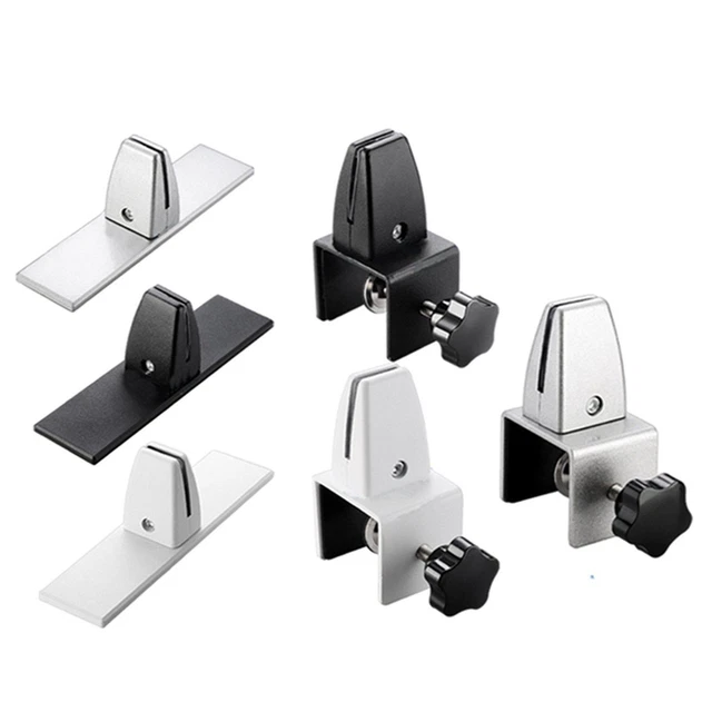OFFICE TABLE PARTITION Bracket Divider Glass Clamp Cubicle Clips ...