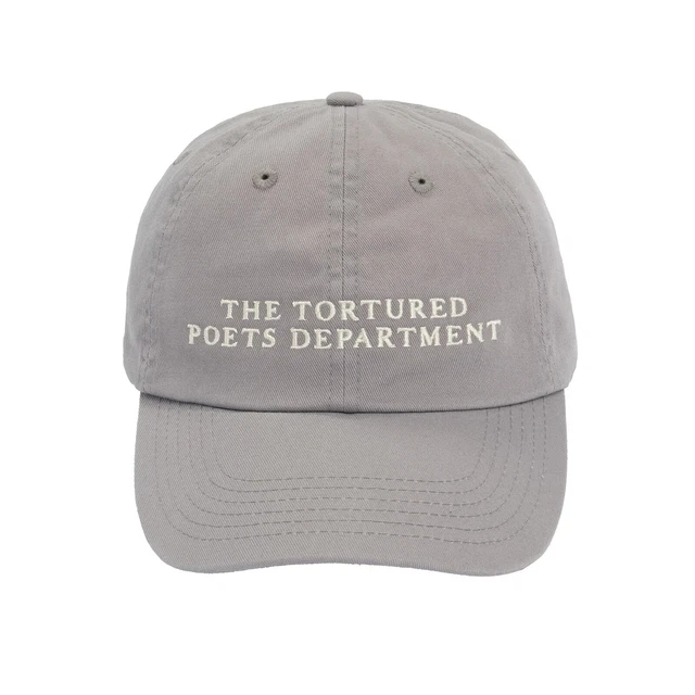BRAND NEW TAYLOR Swift The Tortured Poets Department TTPD Grey Dad Hat ...