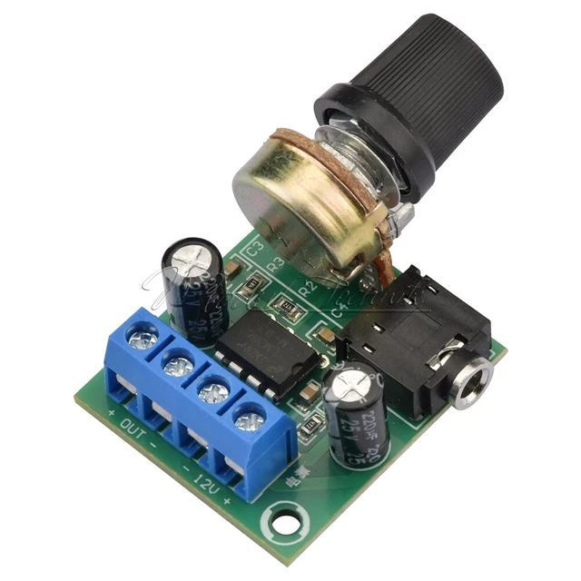 DC 3-12V LM386 10W Audio Power Amplifier Board Mono Mini AMP Module ...
