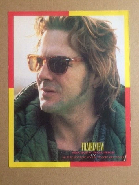 MICKEY ROURKE ORIGINAL Vintage Film Review Magazine Clipping / Poster £ ...