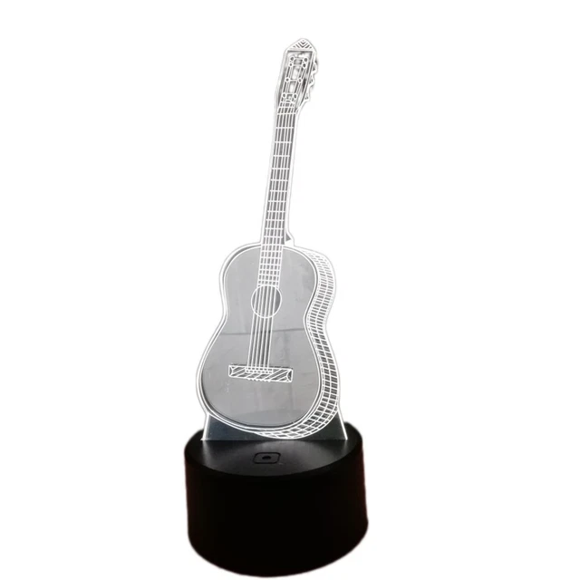 3D LED MULTICOLORED Illusion Visual Night Light USB Powered Touch Table ...