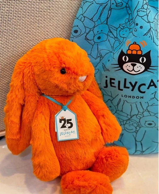 JELLYCAT 25TH ANNIVERSARY Special Orange Bunny - New Plush with Tags ...