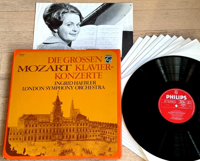 INGRID HAEBLER PIANO concertos MOZART ED1 PHILIPS STEREO boîte 9 pièces ...