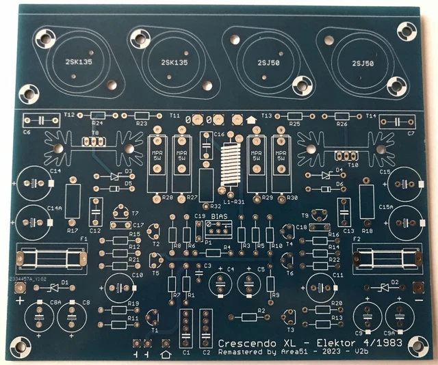 2SK135-2SJ50 MOSFET HITACHI Amplificatore Crescendo XL Elektor - 1 PCB ...