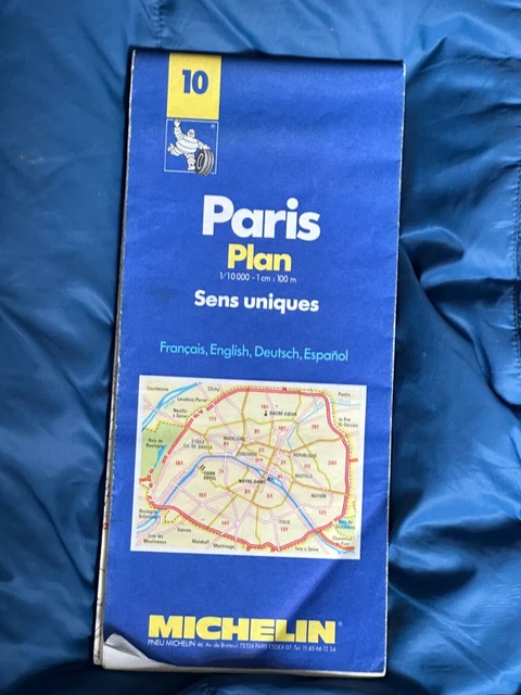 MICHELIN MAP, PLAN De Paris, no.10, 1994 £5.85 - PicClick UK