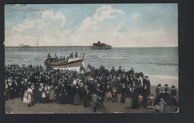 LIFEBOAT.SKEGNESS PUB VALENTINE Ref 47034 .Used 1905 To Halton Manor Nr ...